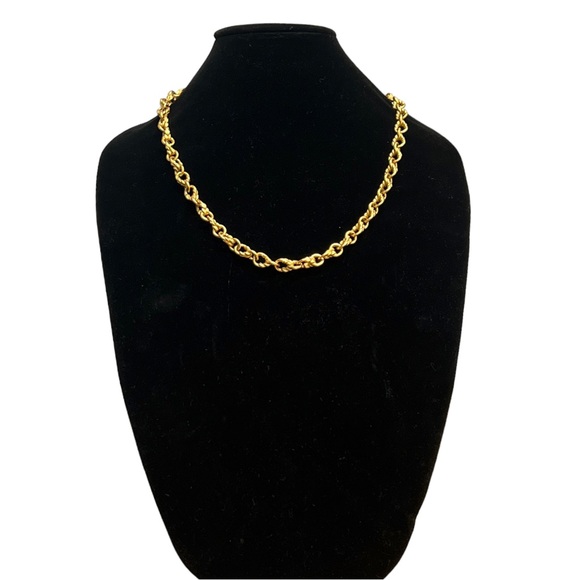 Talbots | Jewelry | Talbots Gold Chain Knot Link Necklace | Poshmark